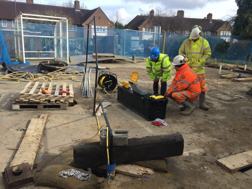 Geoterra subsurface chalk tunnel void laser scan survey - Pinner Wood ...